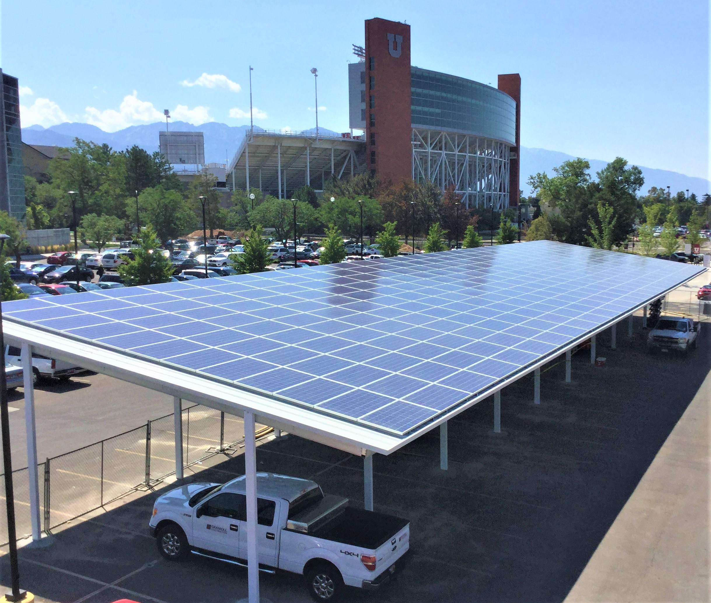 University of Utah - 100kW Solar Carports | Skyline Electric